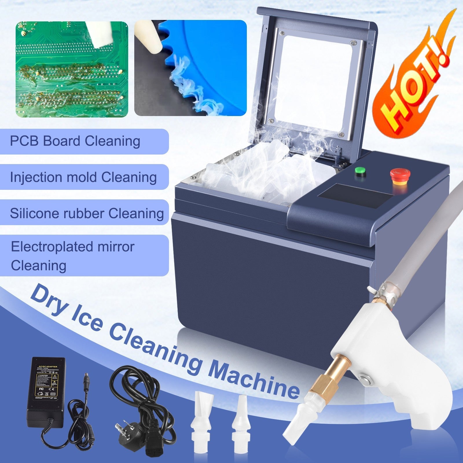 Dry Ice Blasting Machine Cleaning Machine For PCB Remove Carbon Deposi ...